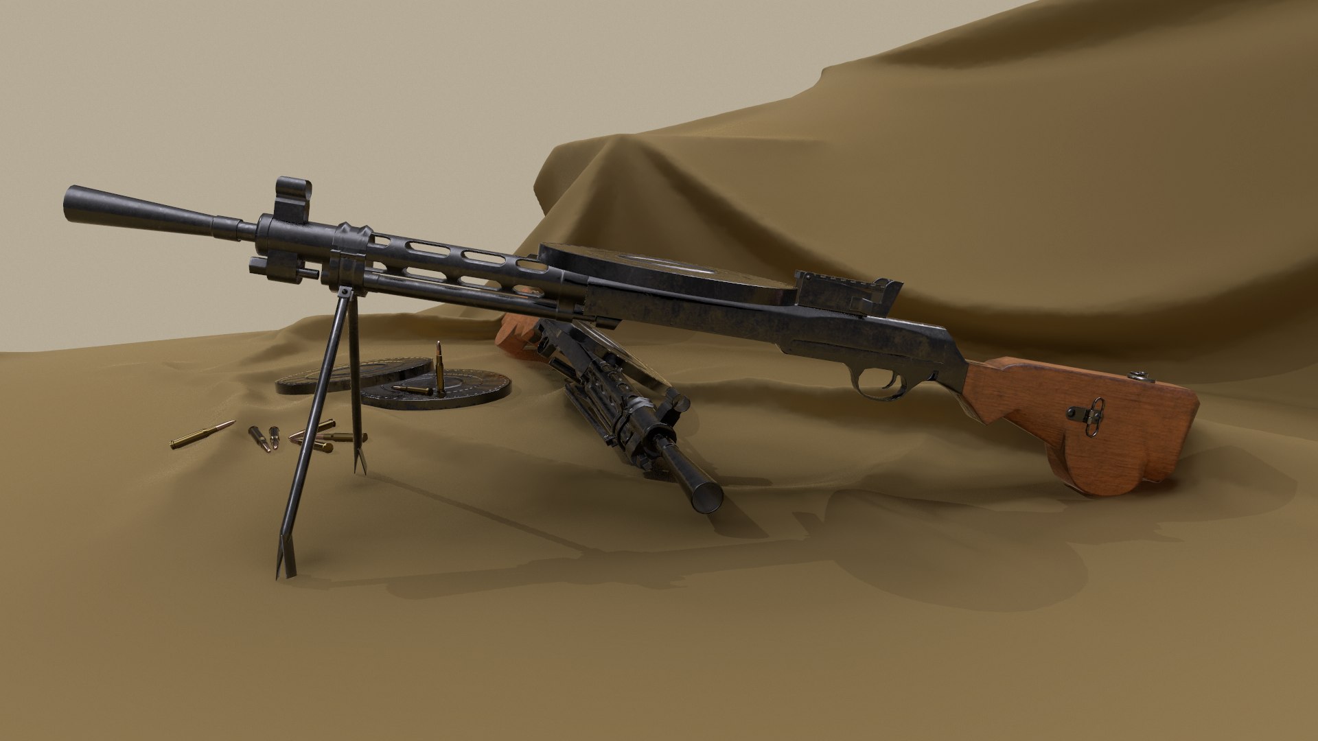Soviet Lmg Dp-28 Gun 3D - TurboSquid 1410548
