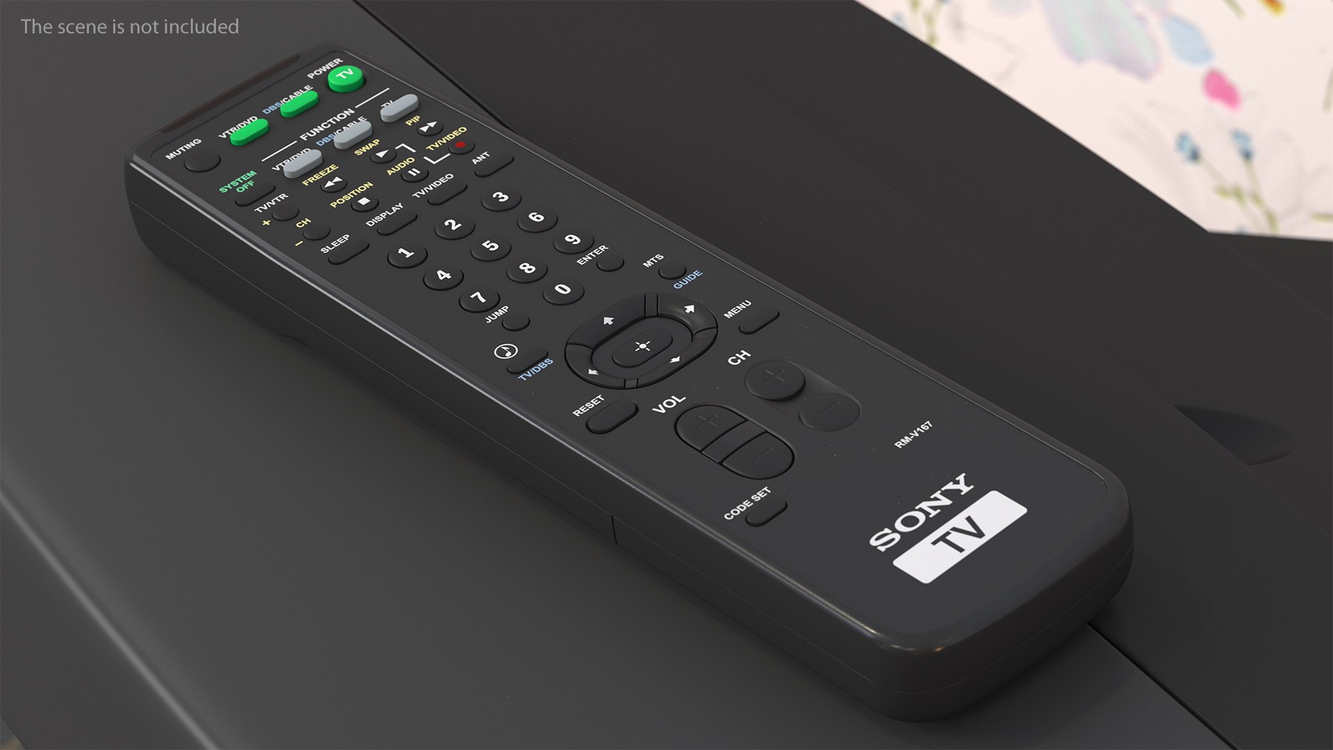Sony rm-y167 ir tv remote 3D model - TurboSquid 1614325