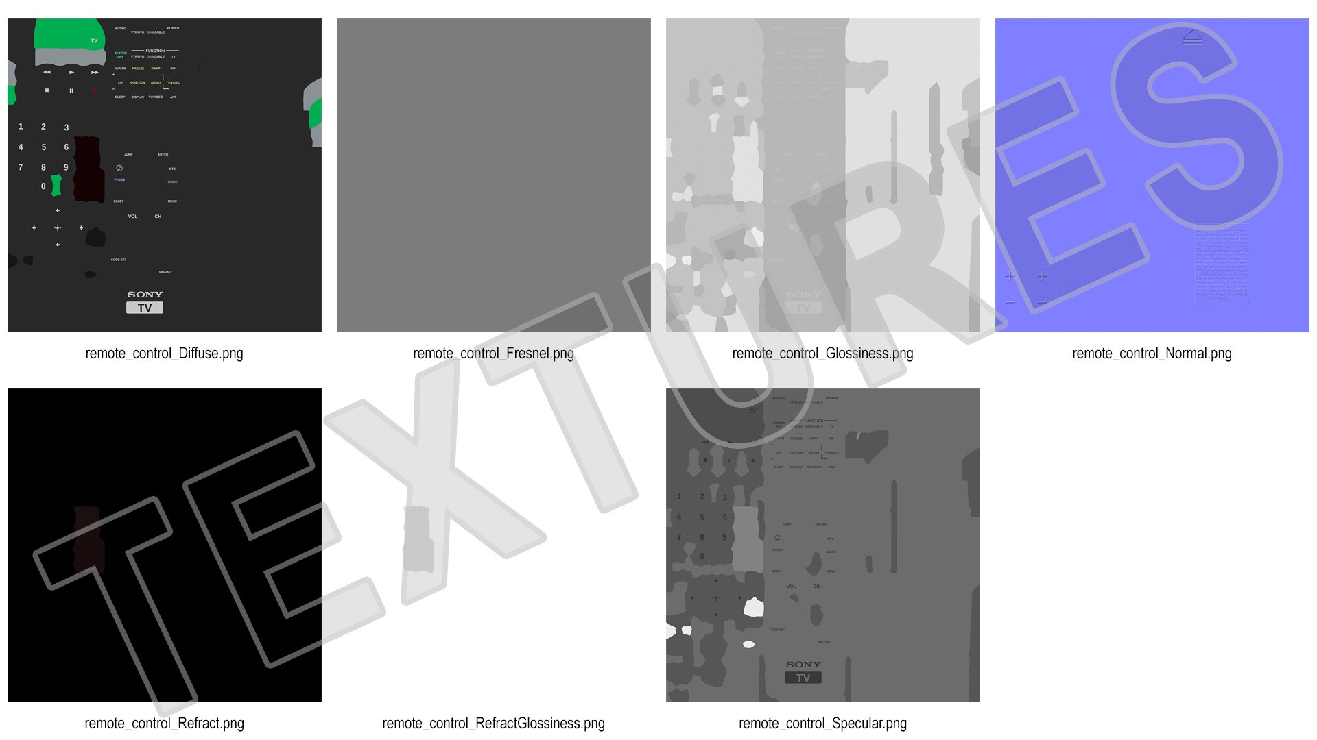 Sony rm-y167 ir tv remote 3D model - TurboSquid 1614325