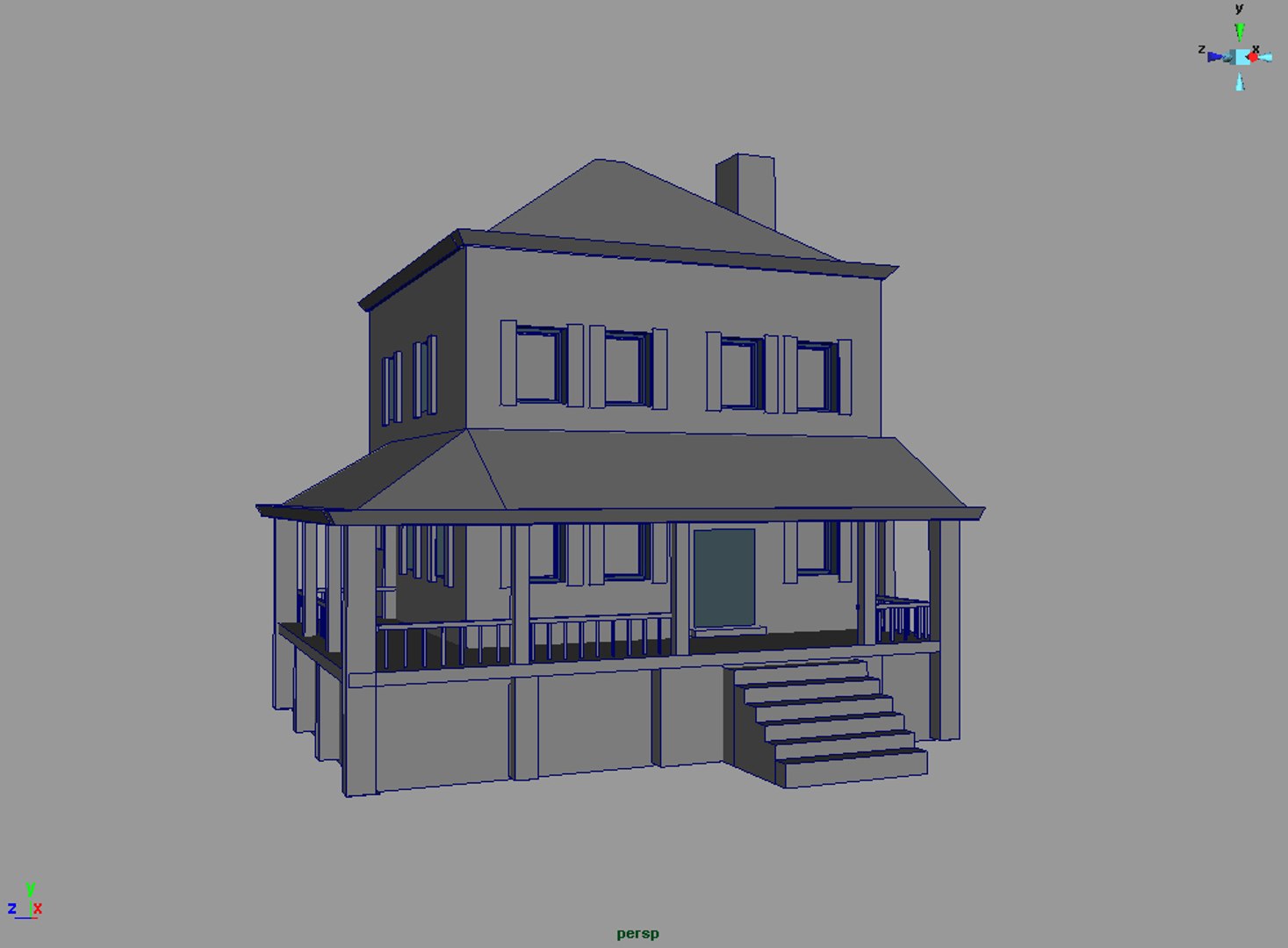 3d model country farm house