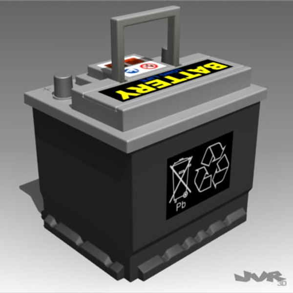 generic car battery interior 3d model