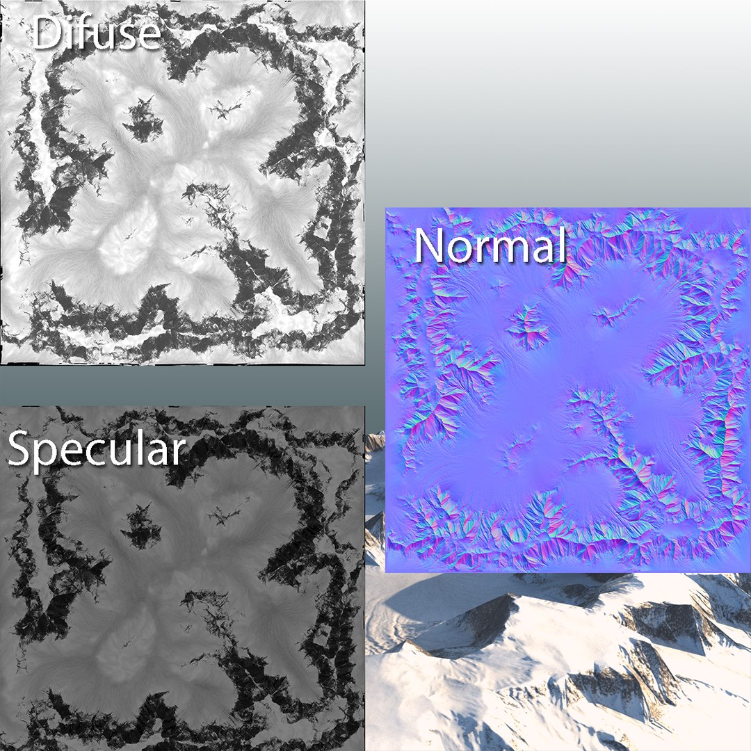 maps mountain 3d model