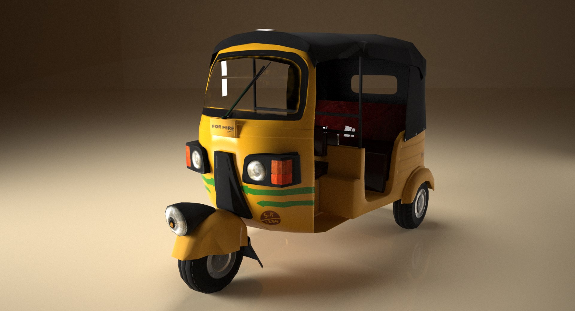 3d Auto Rickshaw