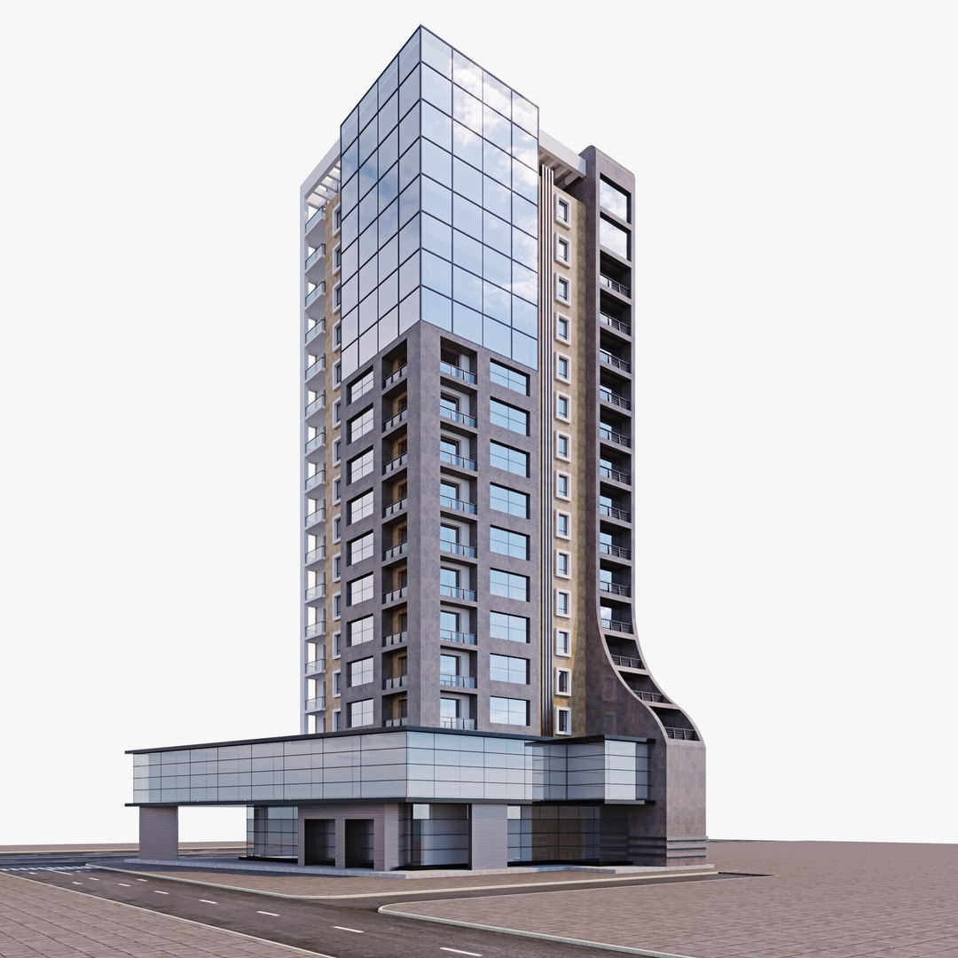 Modern Building Model - TurboSquid 1308513