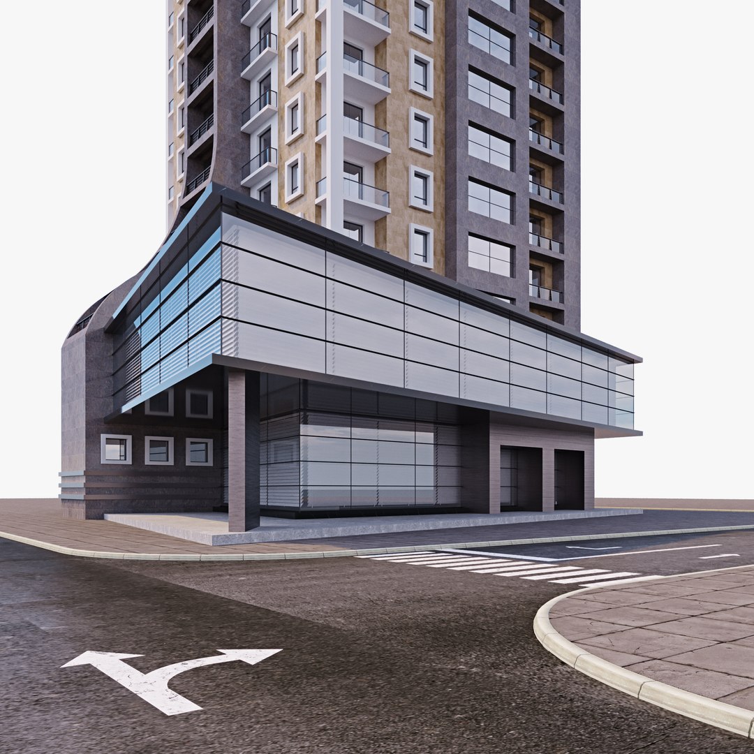 Modern Building Model - TurboSquid 1308513