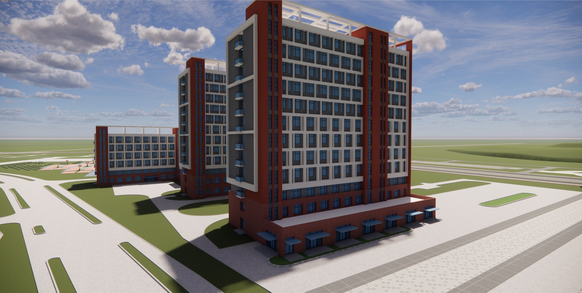 3D Model Office Building And University-A9 - TurboSquid 2099045