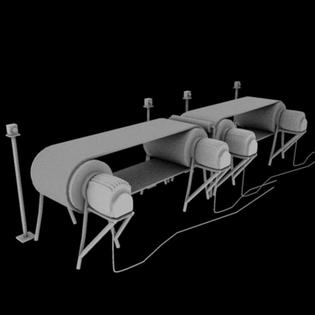 3d Model Belt Conveyer