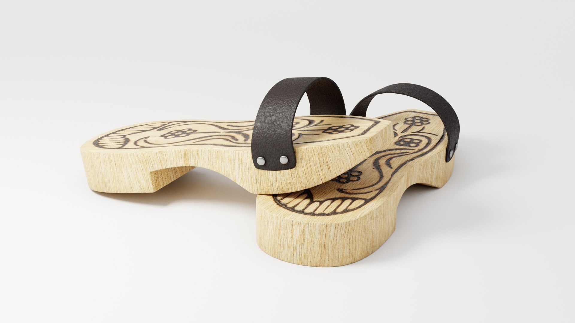 3D clog wood wooden model - TurboSquid 1681566