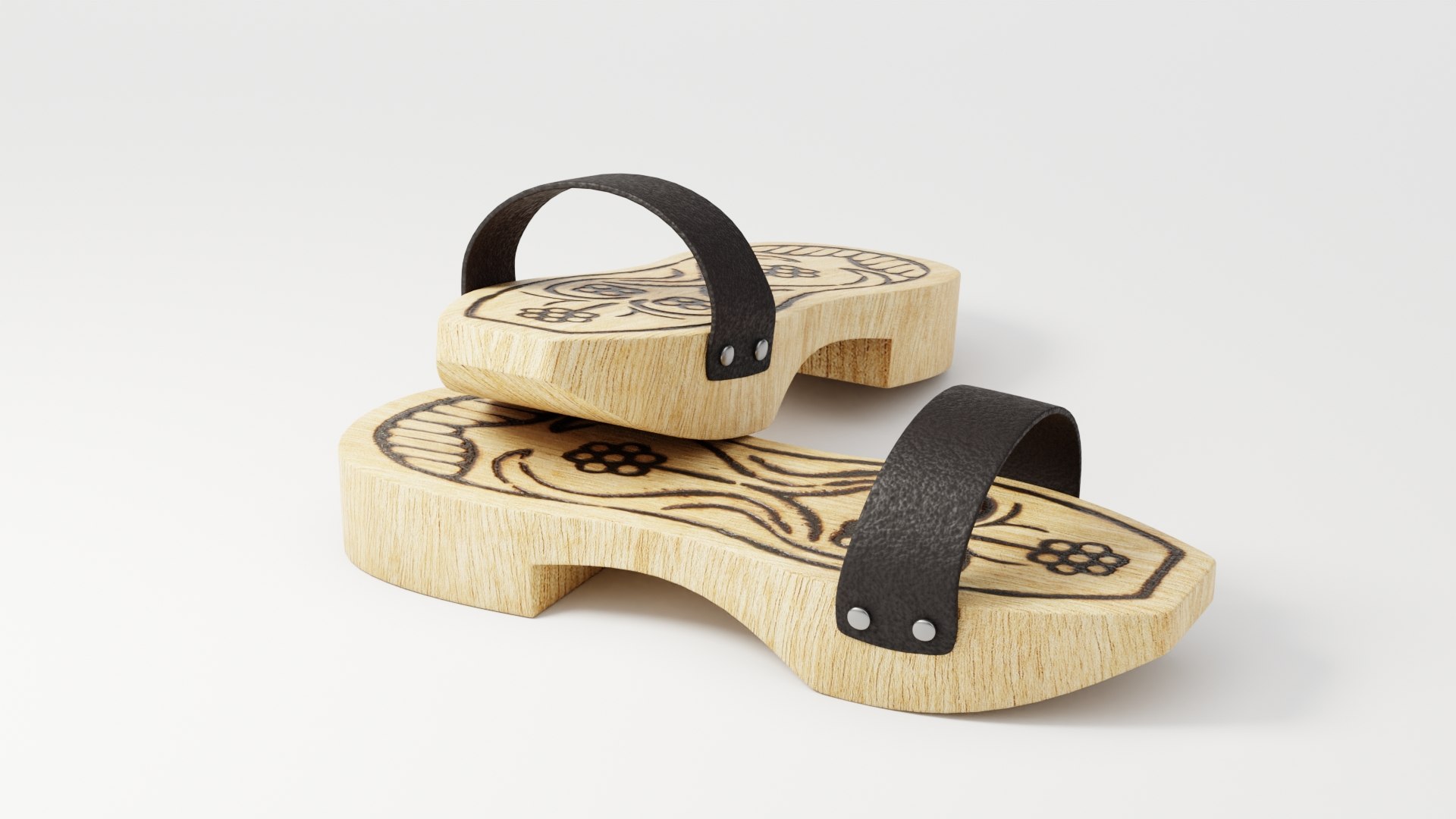 3D clog wood wooden model - TurboSquid 1681566