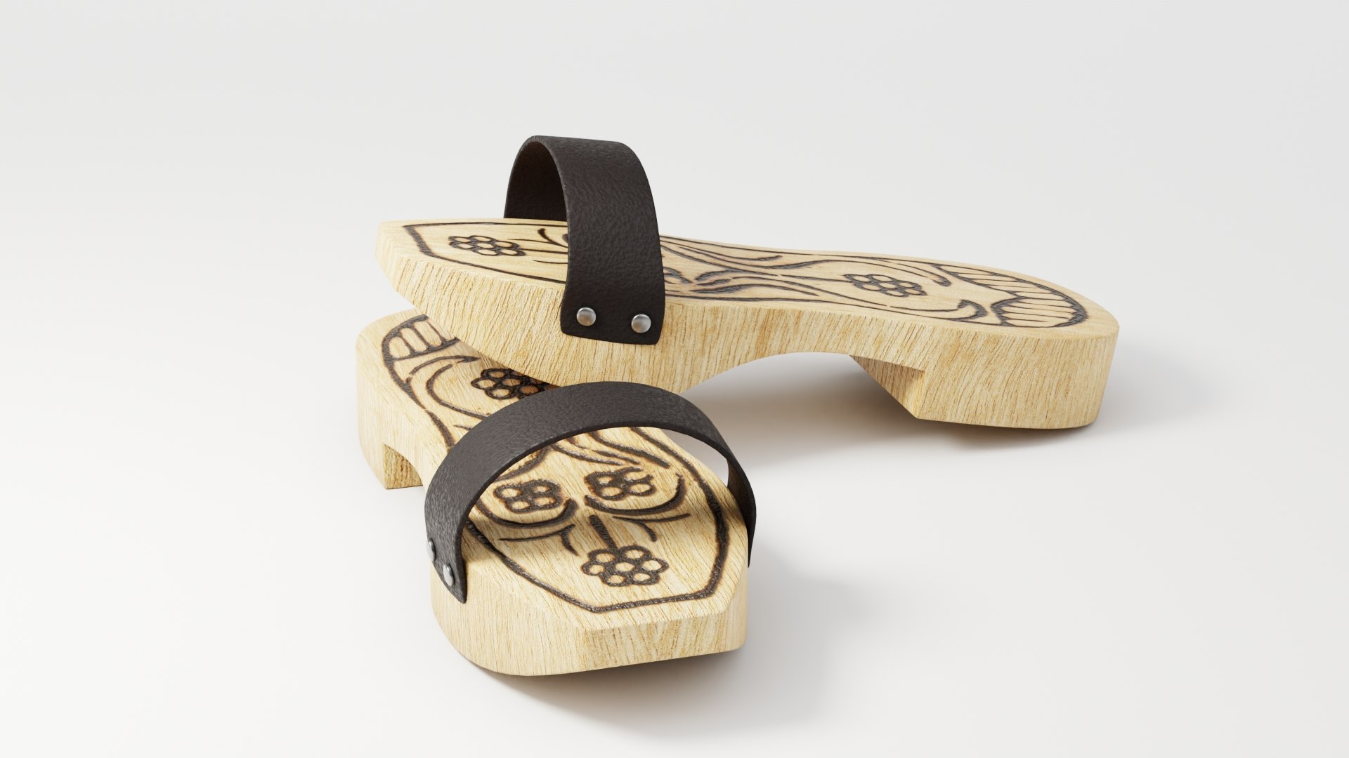 3D clog wood wooden model - TurboSquid 1681566