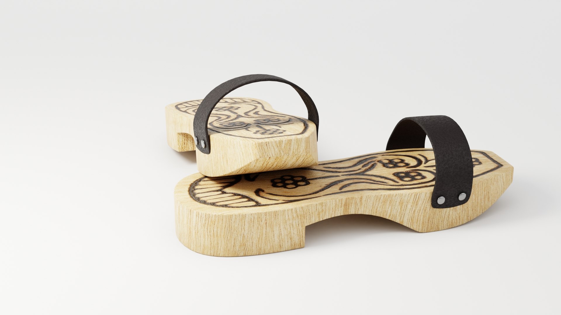 3D clog wood wooden model - TurboSquid 1681566