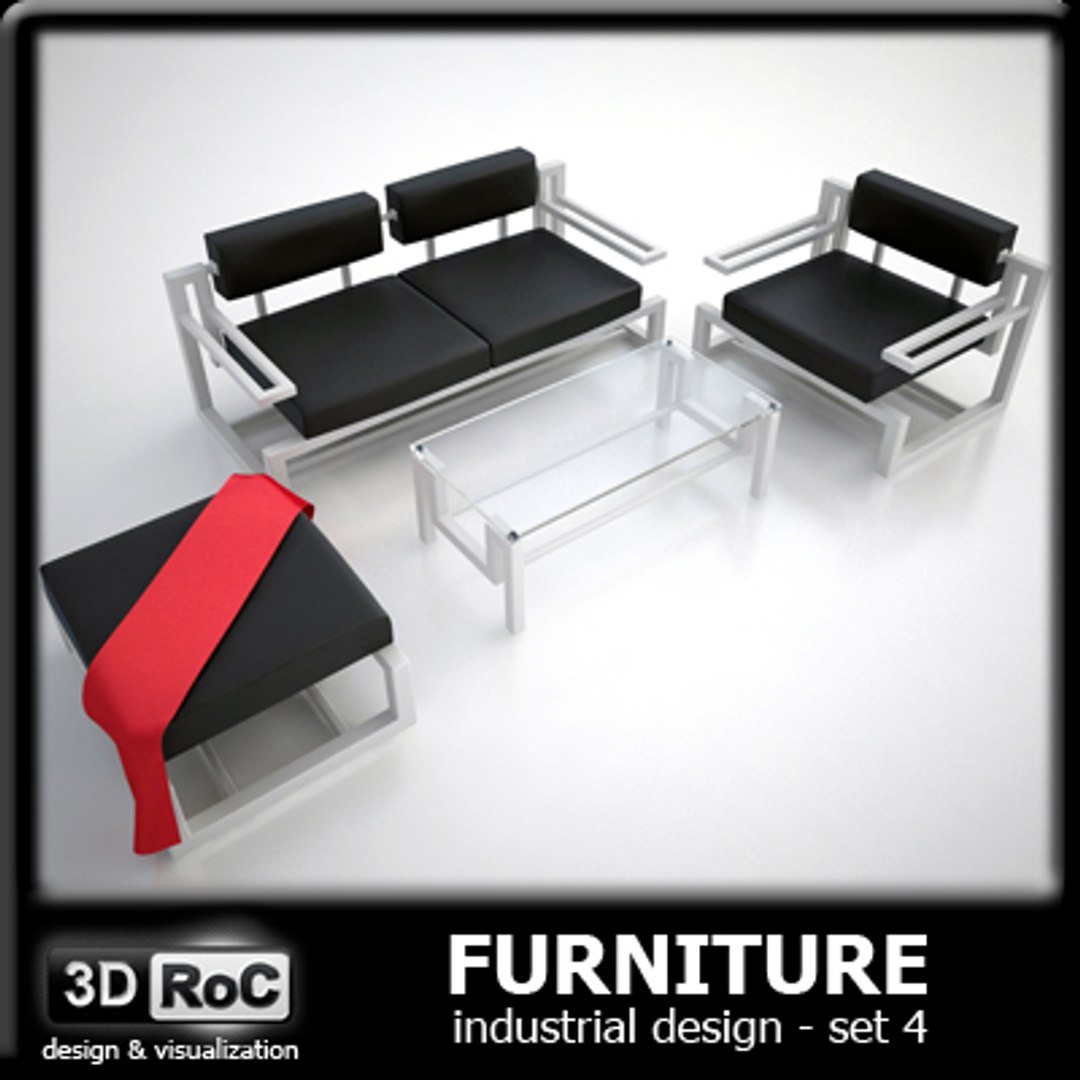 Set Design Furniture Sofa 3d Model
