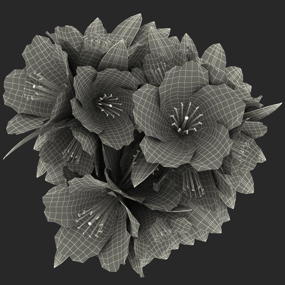 3ds max azalea flower