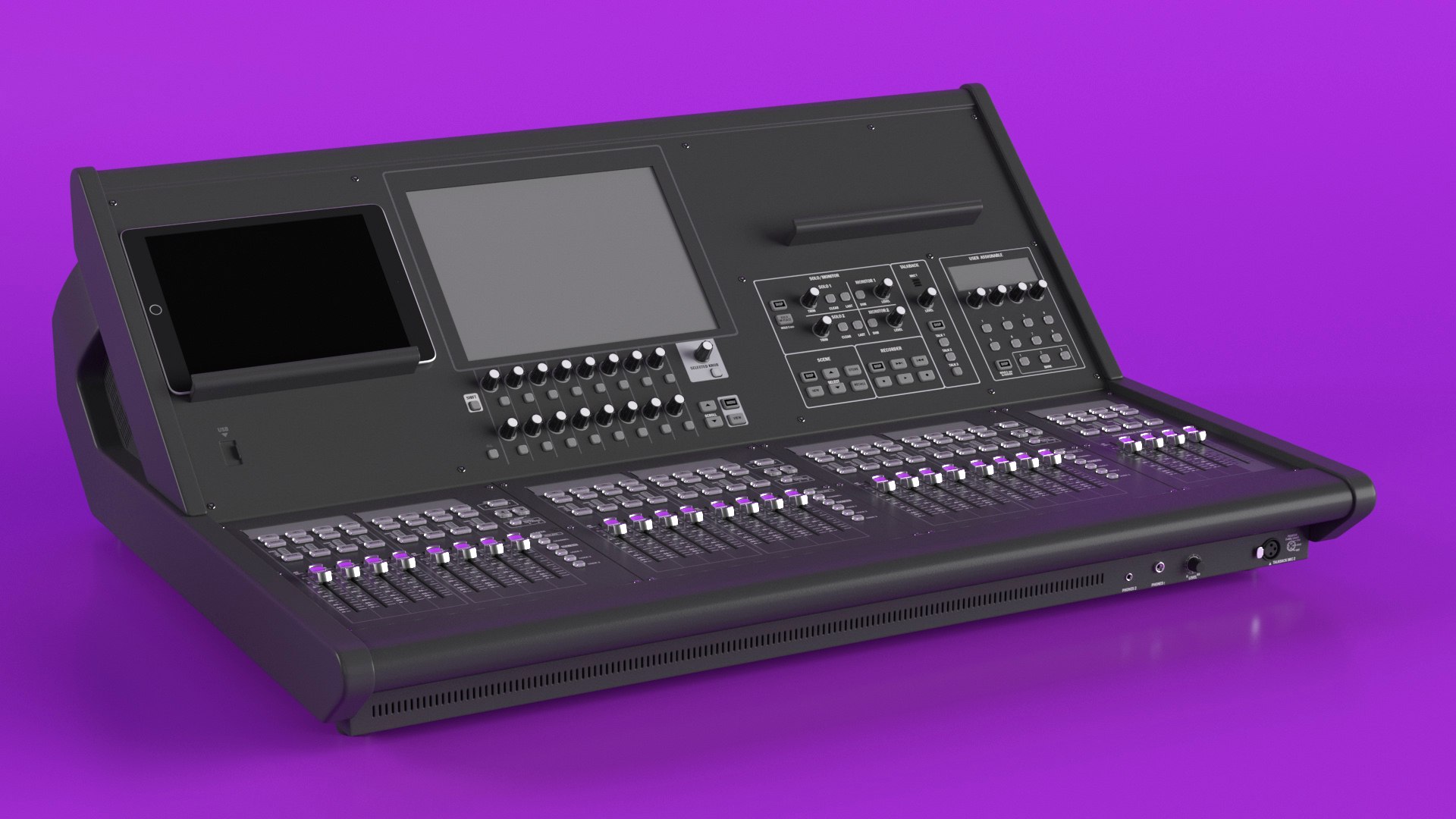 Live Mixing Console Grey 3D Model - TurboSquid 2259023