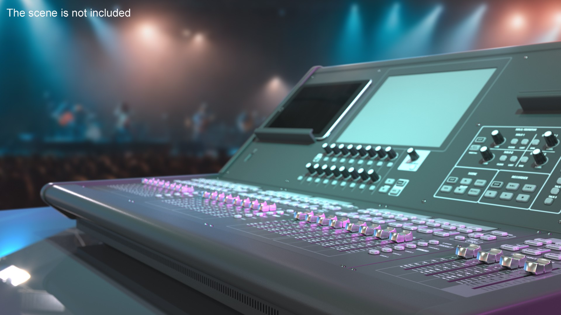 Live Mixing Console Grey 3D Model - TurboSquid 2259023