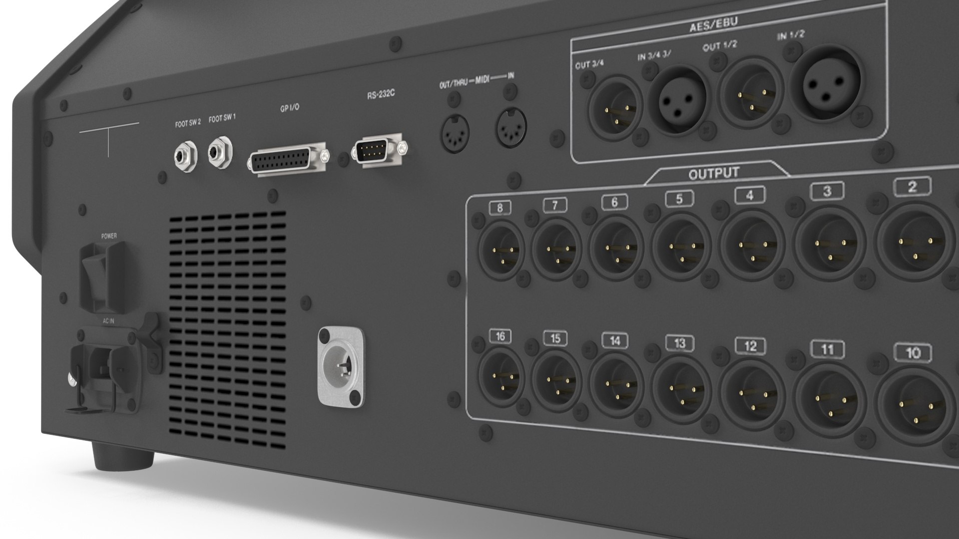 Live Mixing Console Grey 3D Model - TurboSquid 2259023
