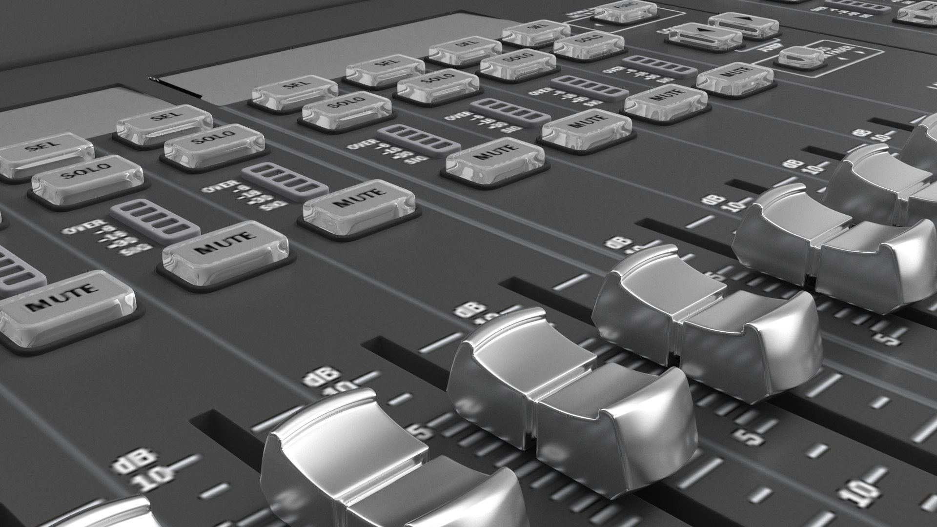 Live Mixing Console Grey 3D Model - TurboSquid 2259023