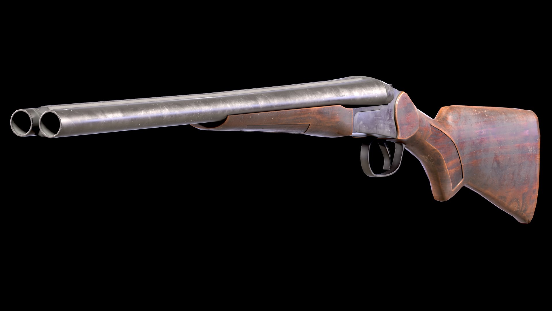 3D Double Barreled Remington Shotgun PBR Low-poly 3D Model - TurboSquid ...
