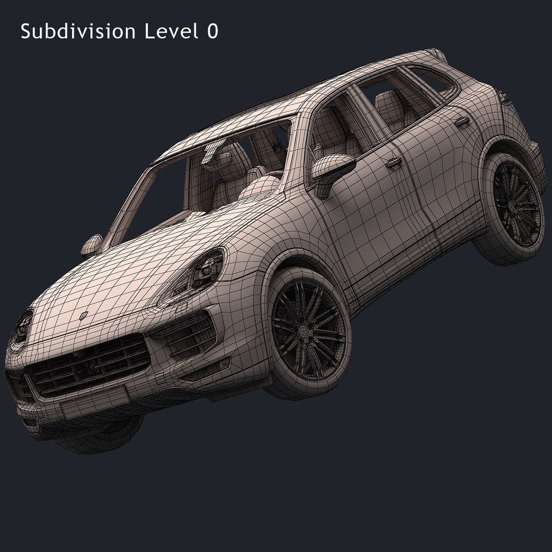 2015 Porsche Cayenne Turbo 3d Model