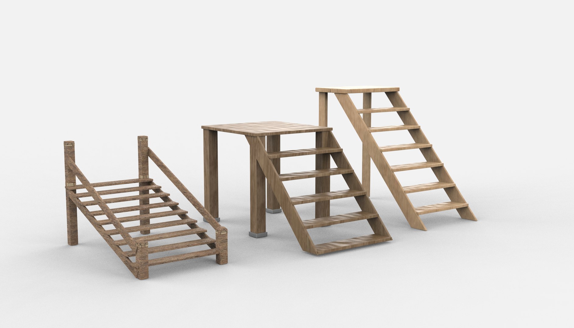 Wooden Step Ladder 3D Model 3D Model - TurboSquid 2394603
