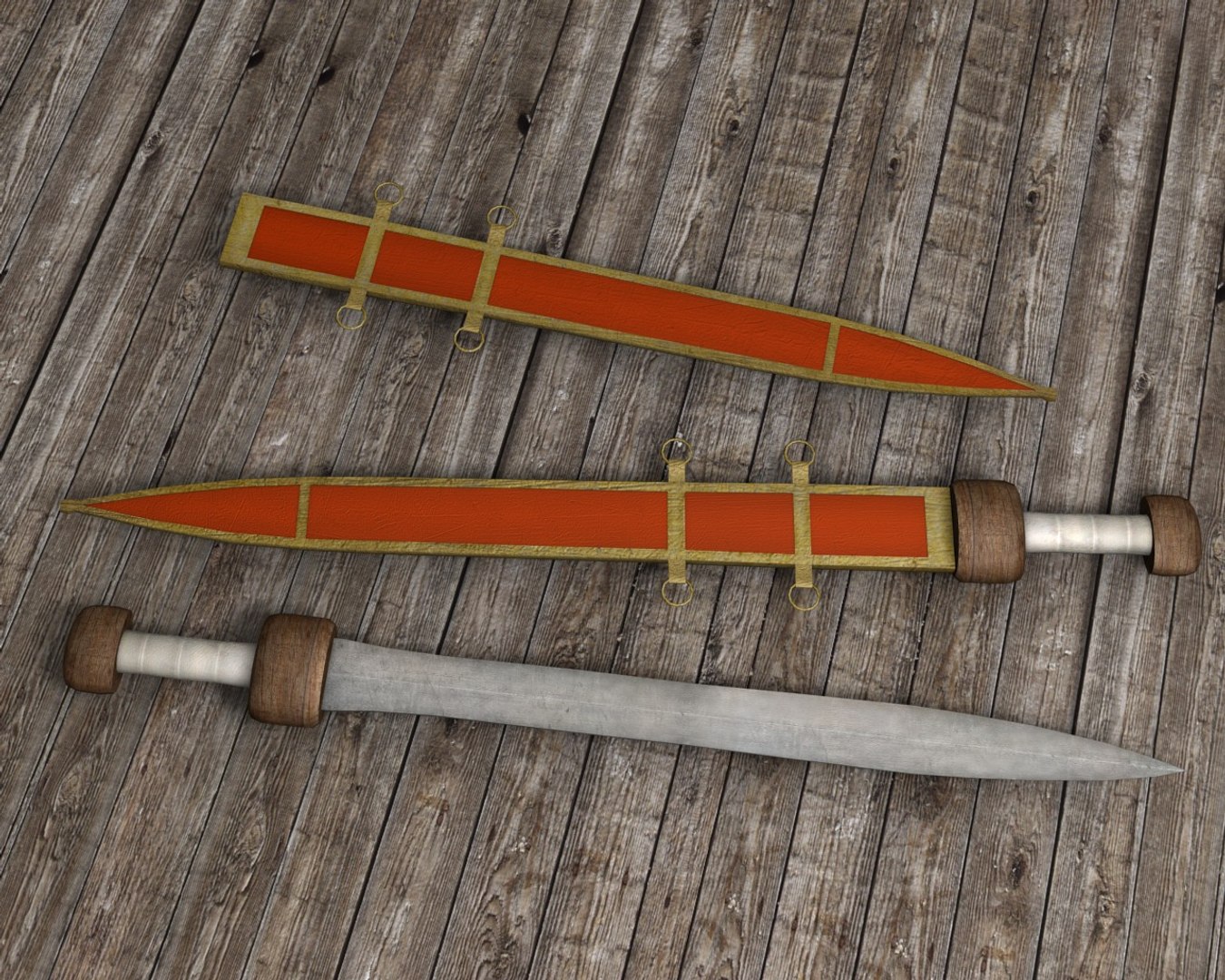 Roman Gladius Sword Weapon 3d Model