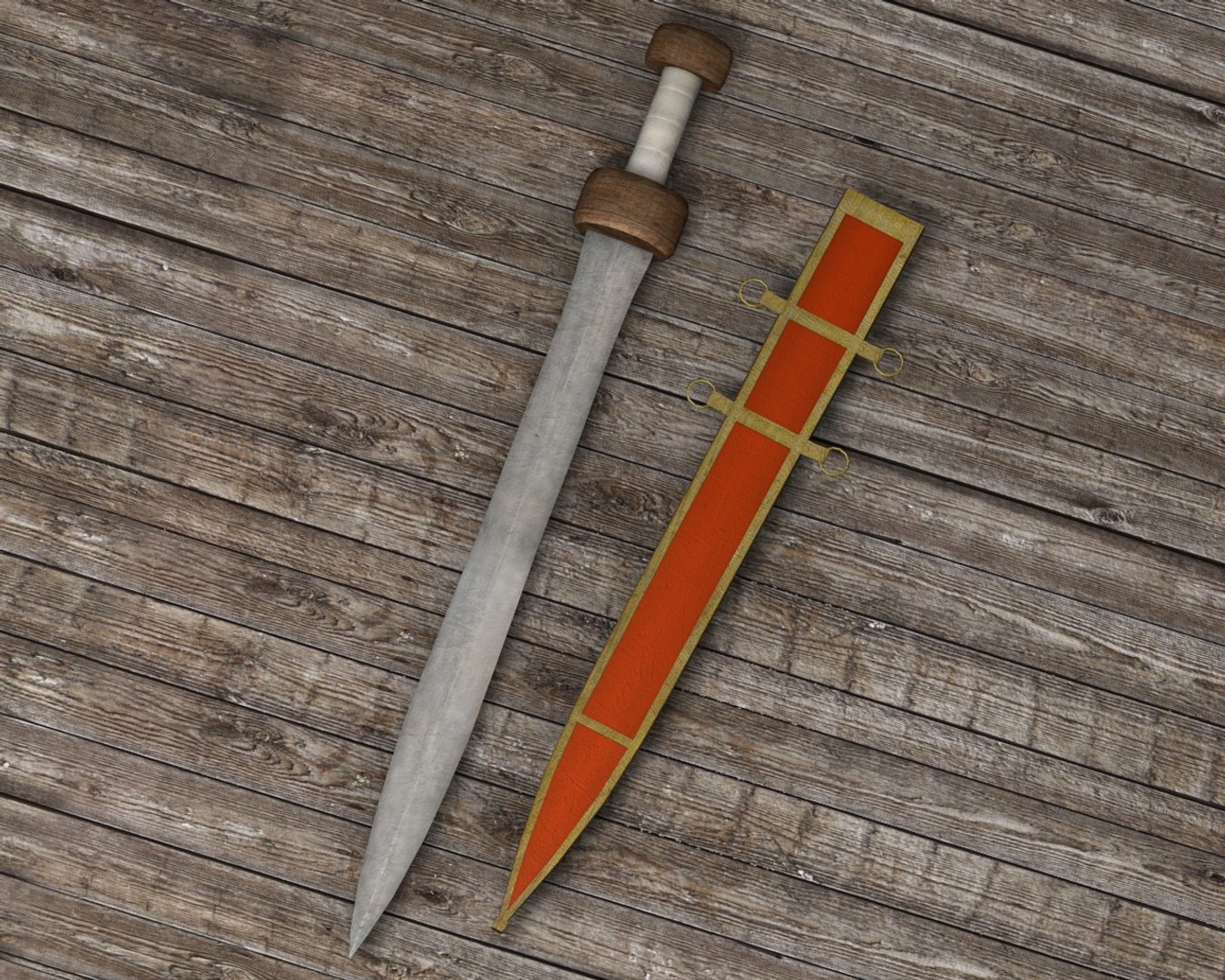 Roman Gladius Sword Weapon 3d Model