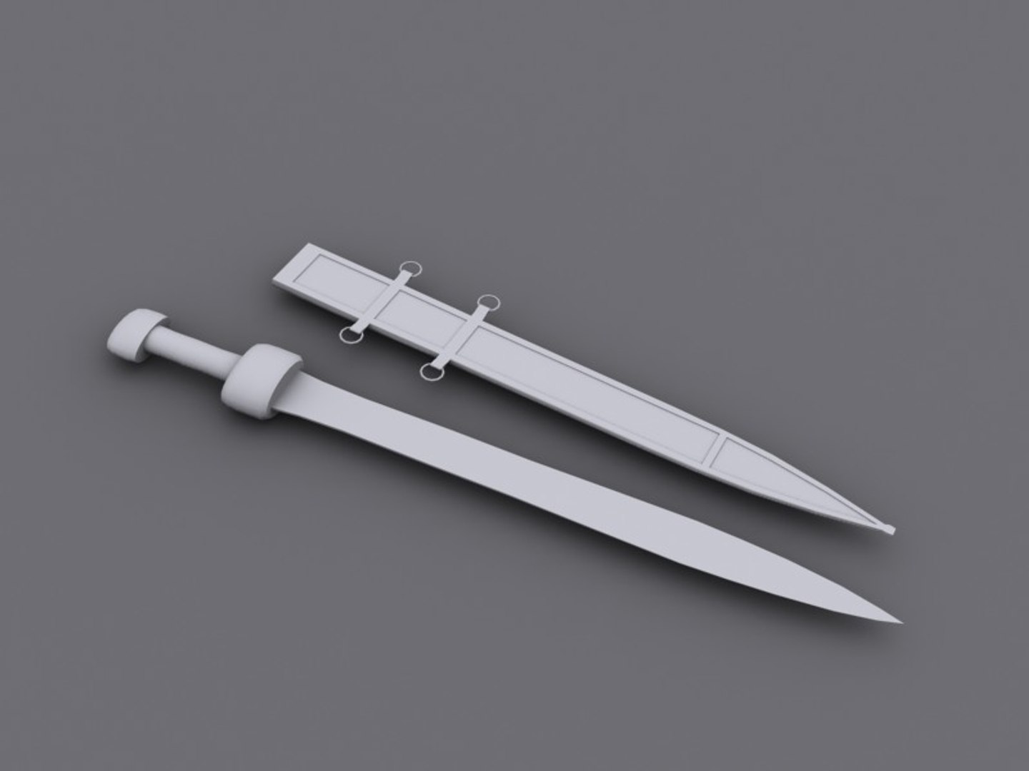 Roman Gladius Sword Weapon 3d Model