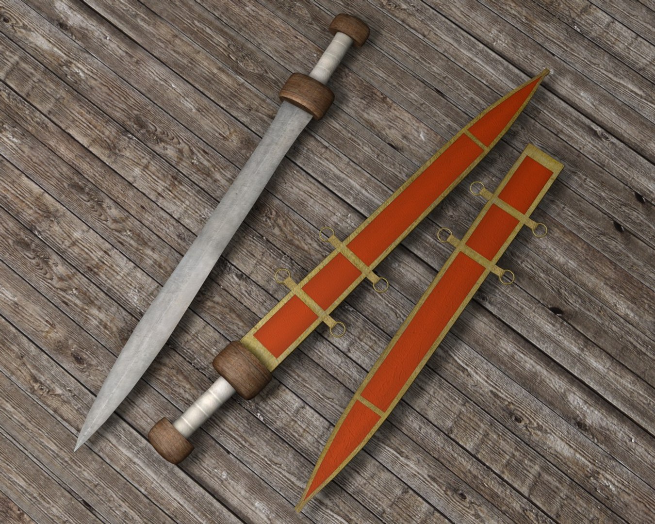 Roman Gladius Sword Weapon 3d Model