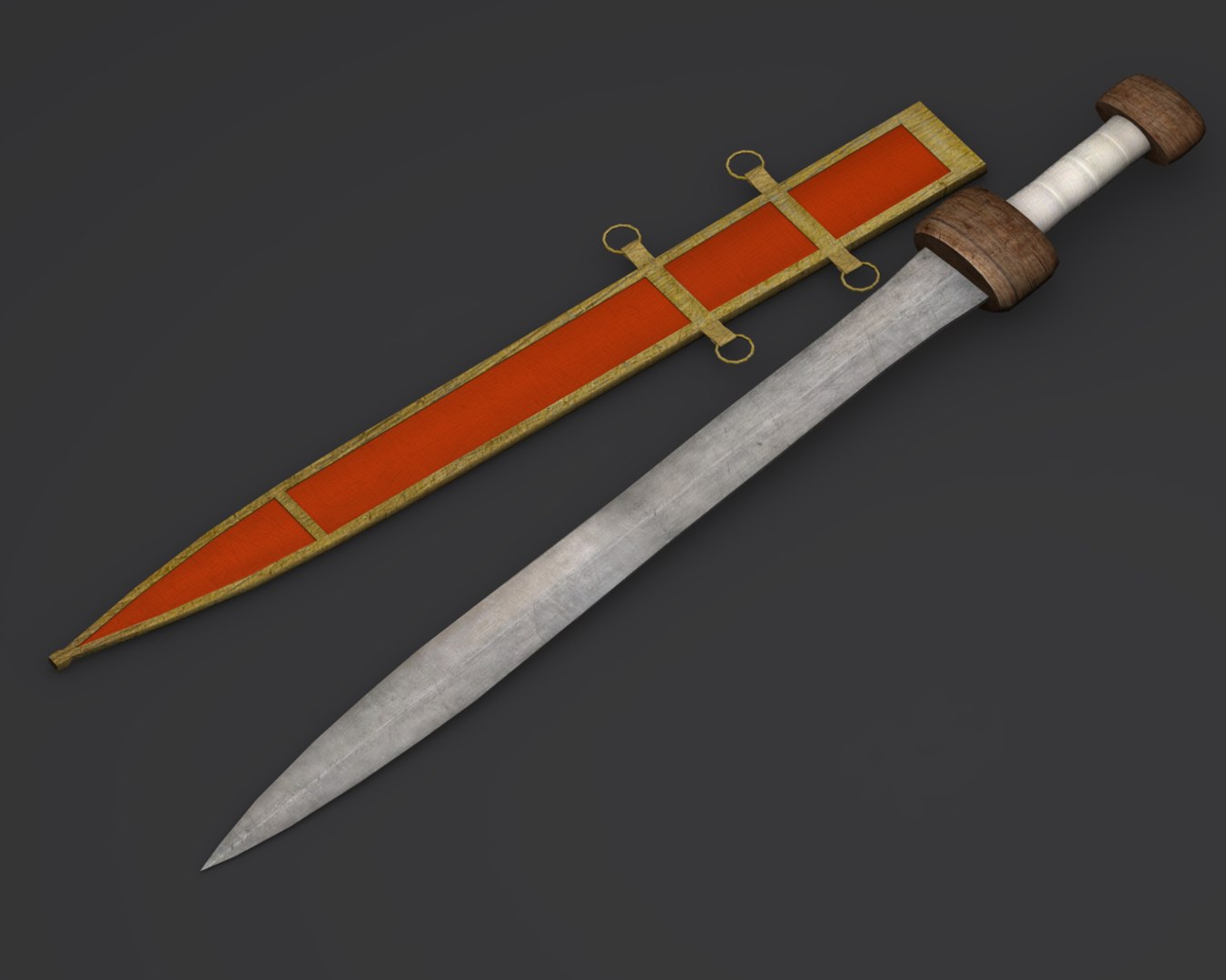 Roman Gladius Sword Weapon 3d Model