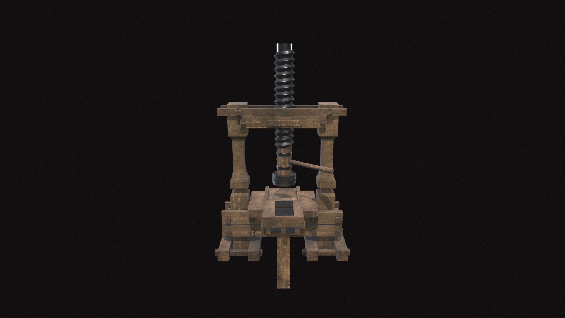 Medieval Press Machine 3D Model - TurboSquid 2320501