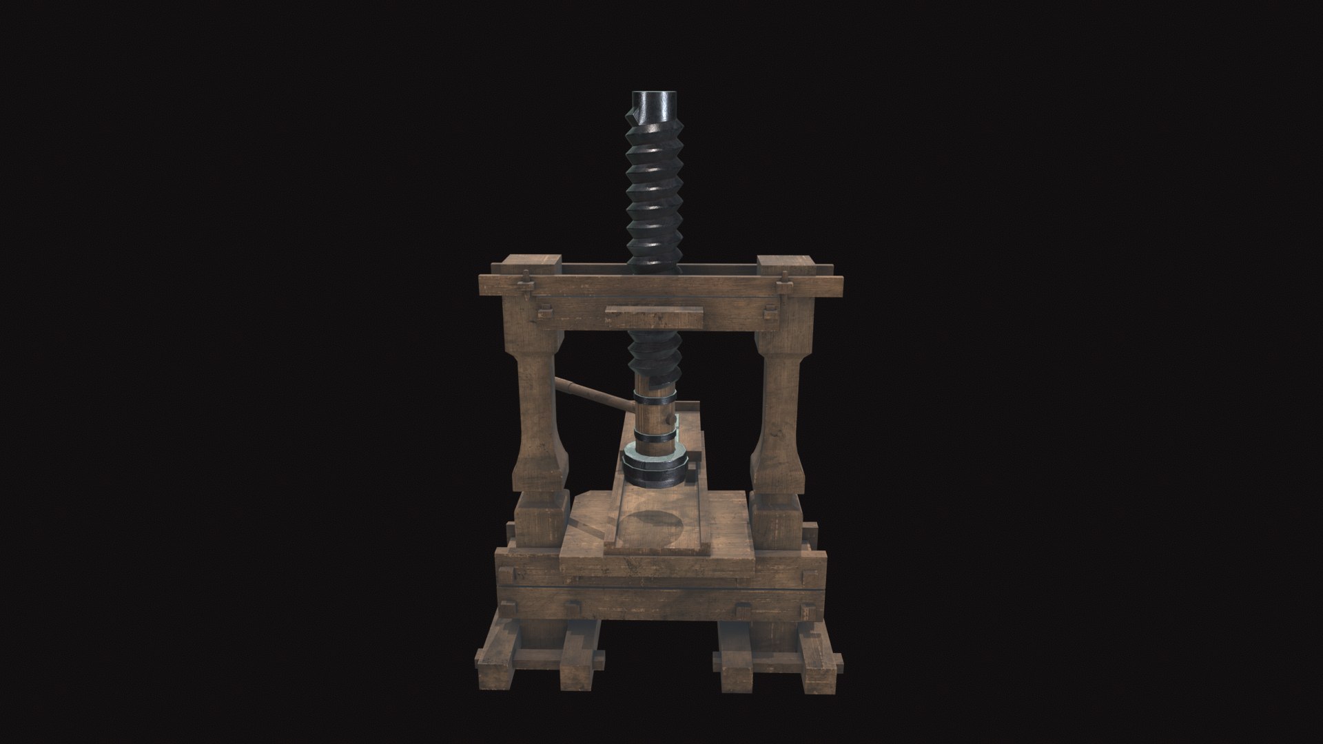 Medieval Press Machine 3D Model - TurboSquid 2320501