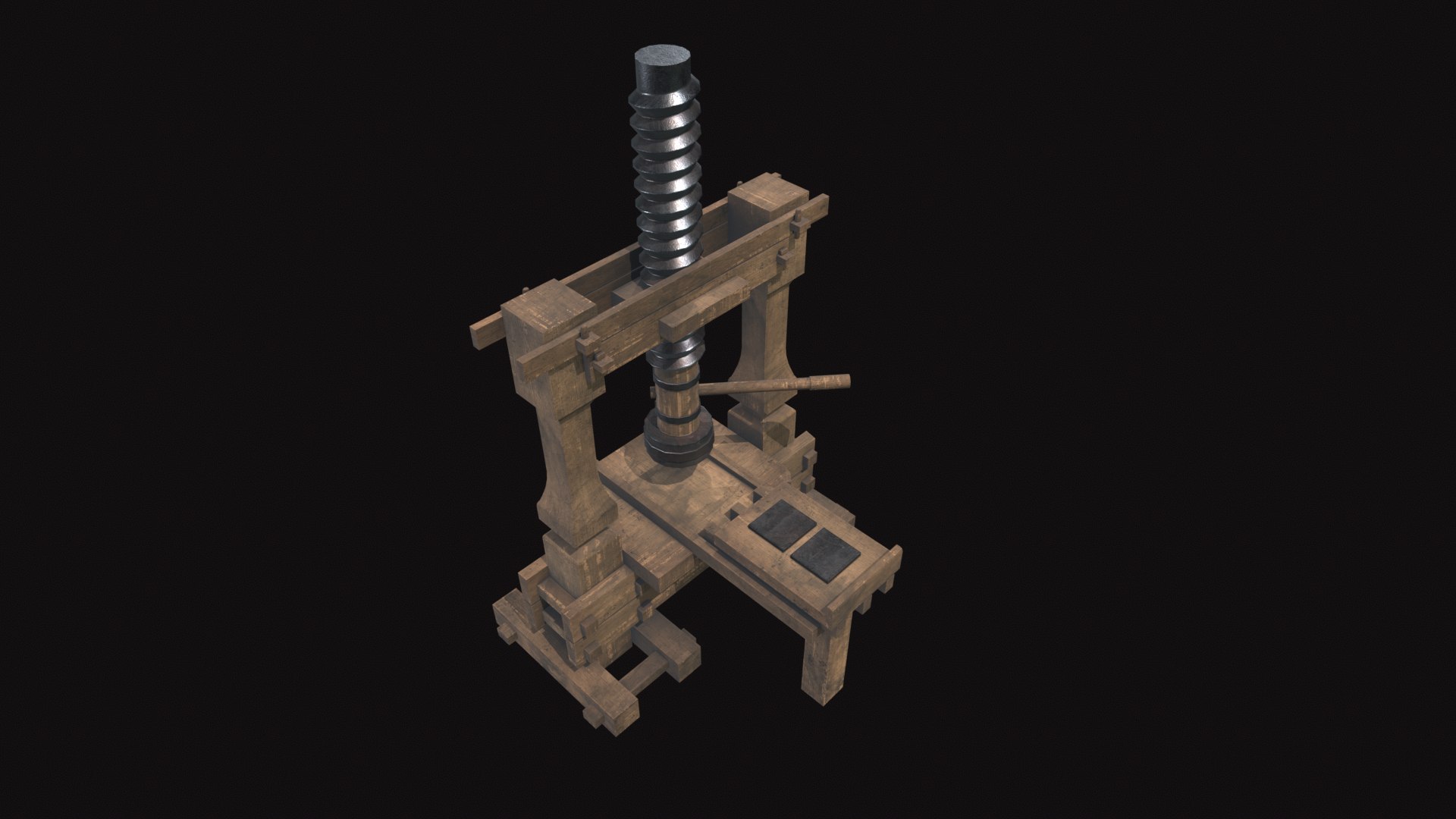Medieval Press Machine 3D Model - TurboSquid 2320501