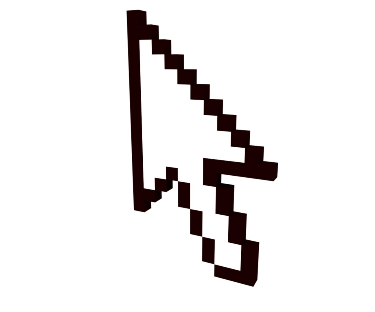 computer mouse cursor obj