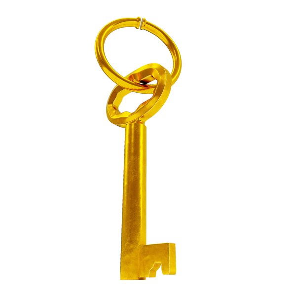 Antique gold key 3d model 3D - TurboSquid 1976761
