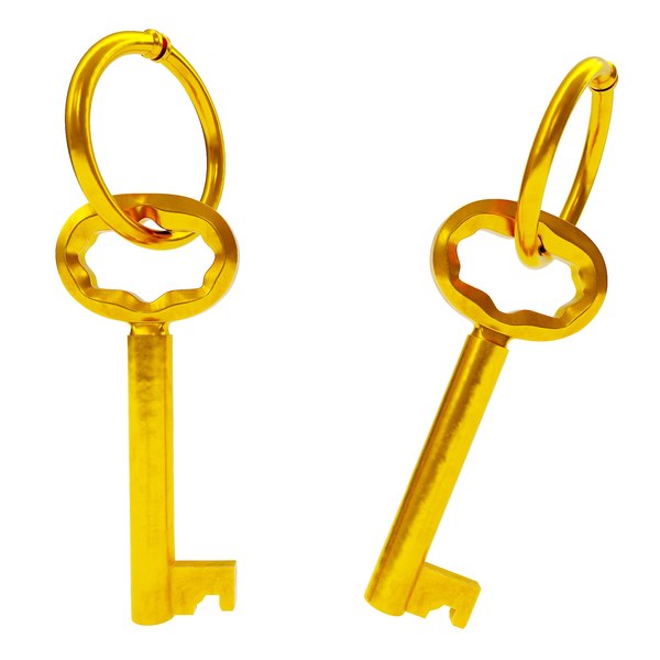 Antique gold key 3d model 3D - TurboSquid 1976761