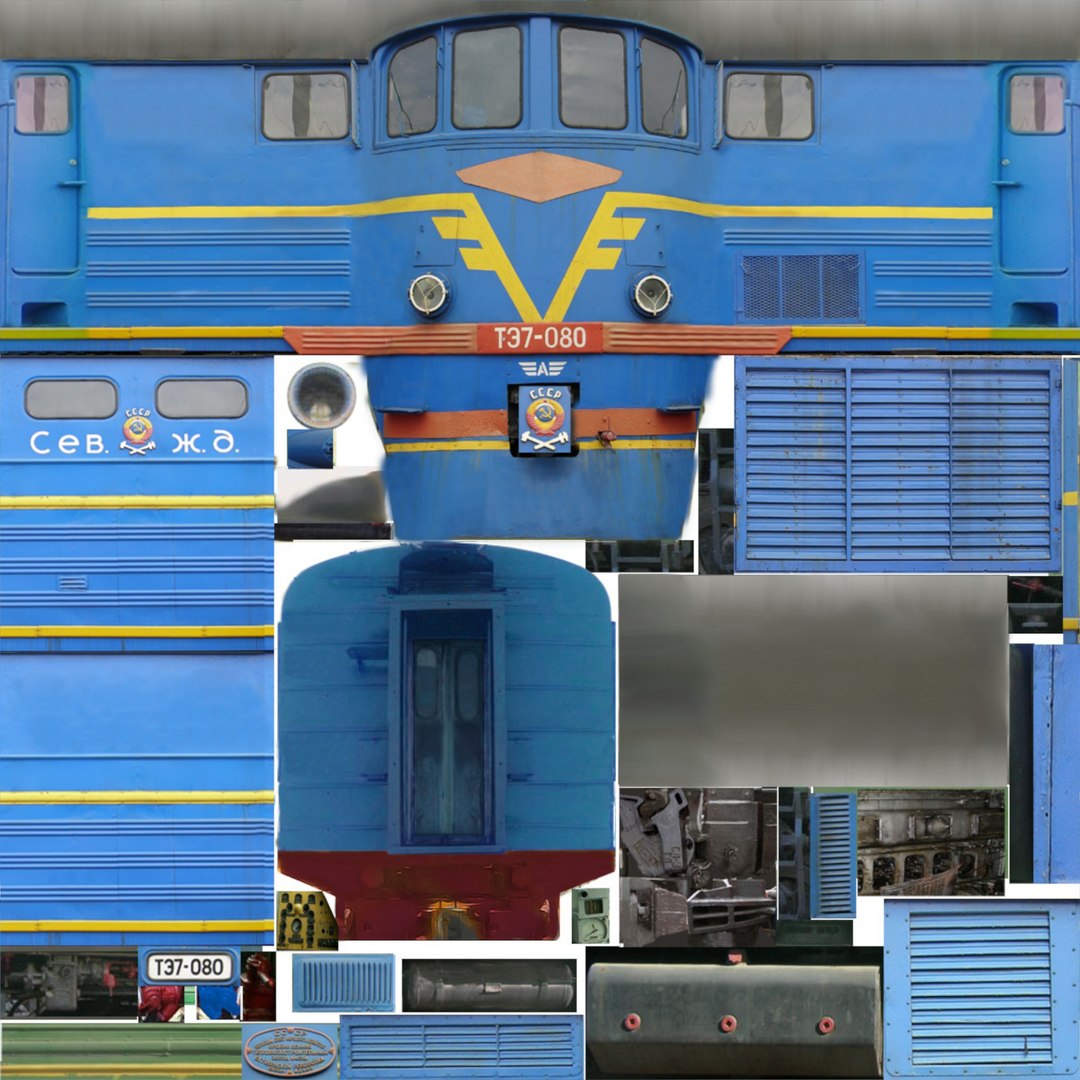 3D Locomotive TE7 Low-poly model - TurboSquid 2130928