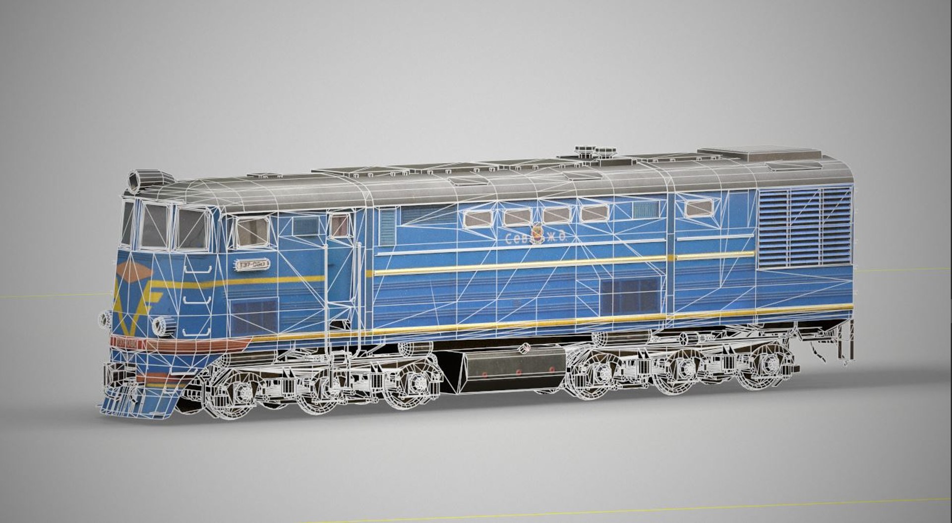 3D Locomotive TE7 Low-poly model - TurboSquid 2130928