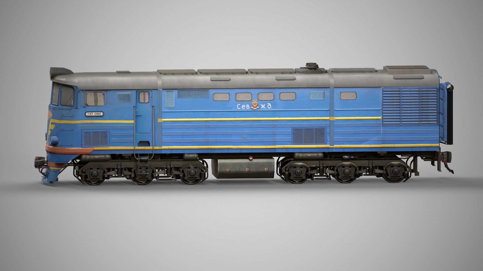 3D Locomotive TE7 Low-poly model - TurboSquid 2130928