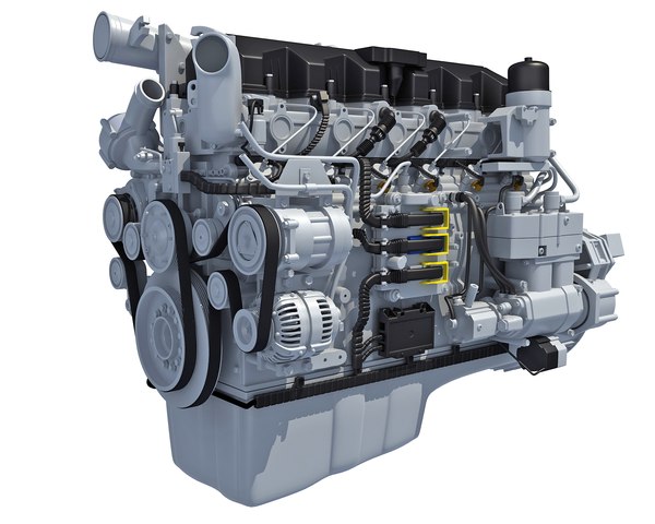 3d paccar mx-13 powertrain diesel engine