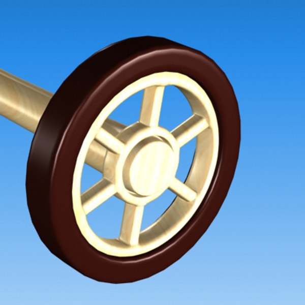 car cartoon wheel 3d model