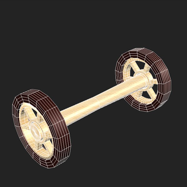 car cartoon wheel 3d model