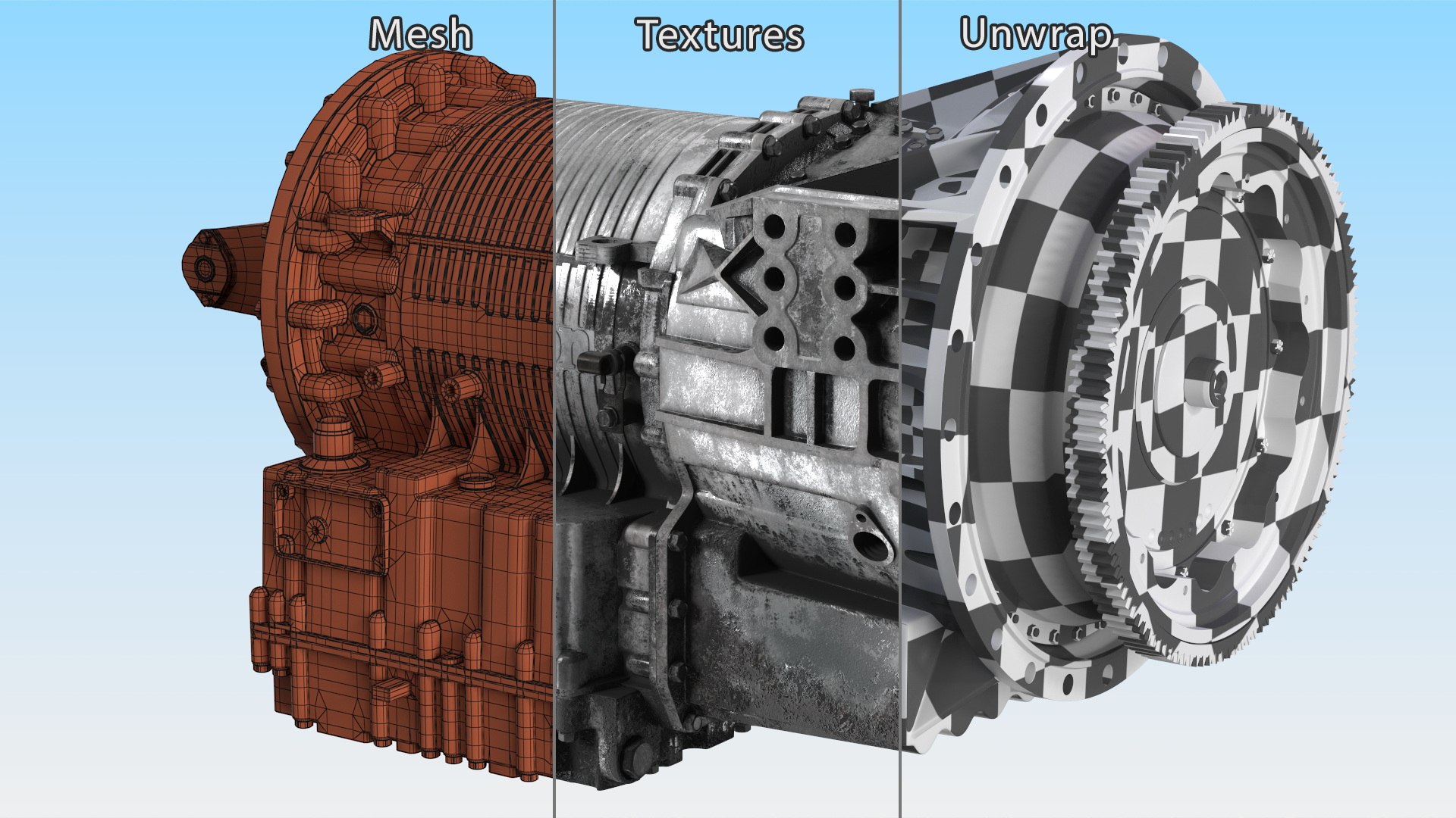 3D Model Worn Transmission Allison 4000 - TurboSquid 2202984