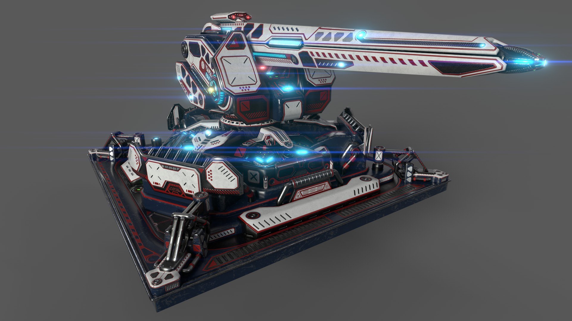 Large Particle Cannon 3D - TurboSquid 1785777