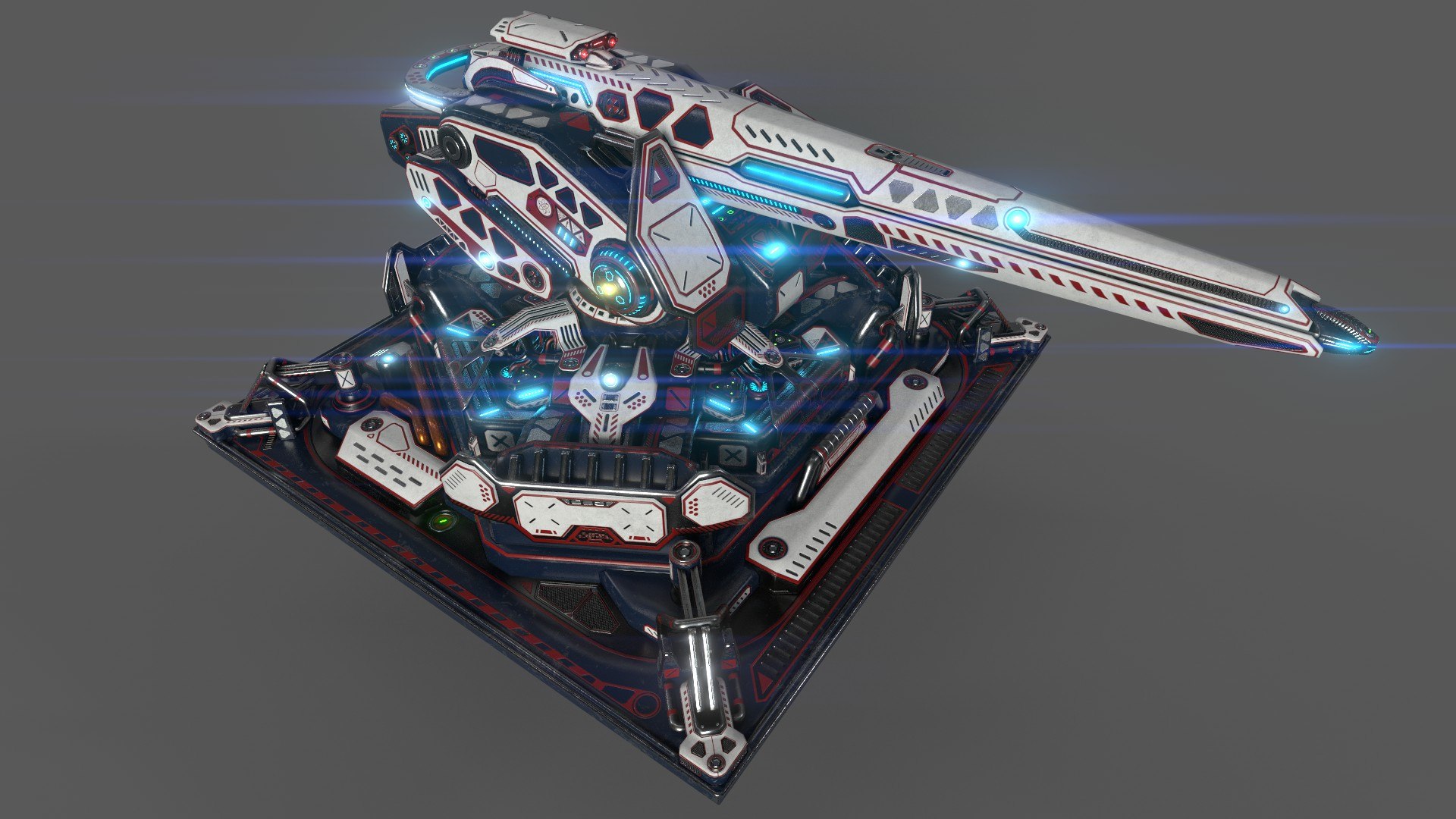 Large Particle Cannon 3D - TurboSquid 1785777