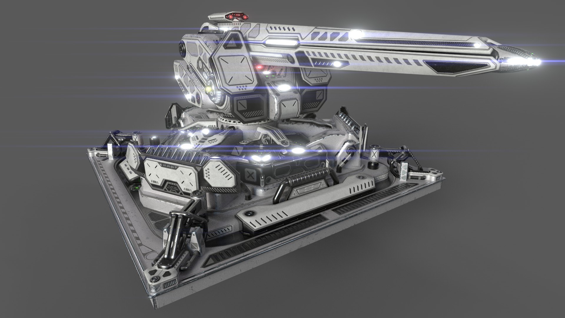 Large Particle Cannon 3D - TurboSquid 1785777