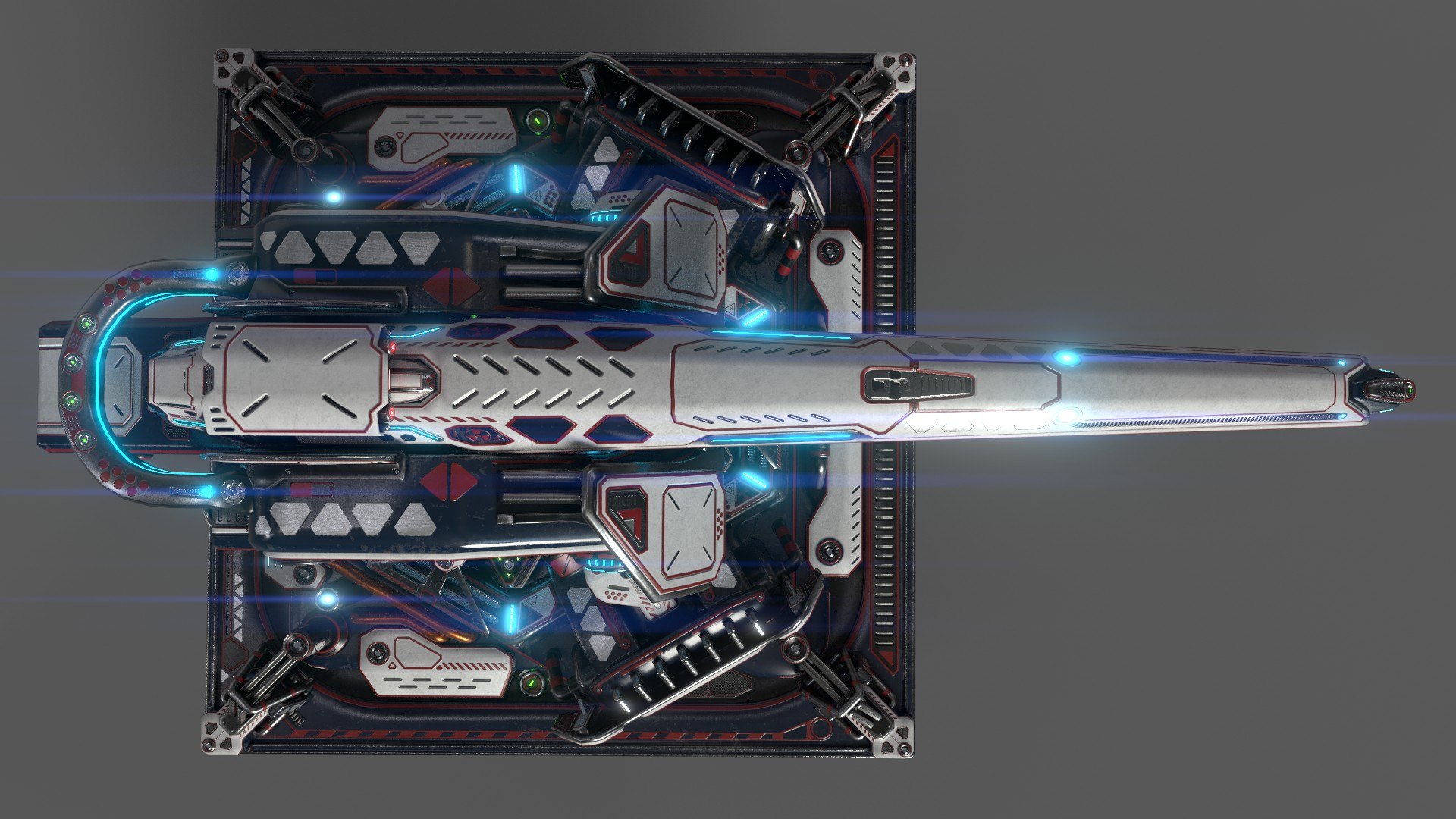 Large Particle Cannon 3D - TurboSquid 1785777