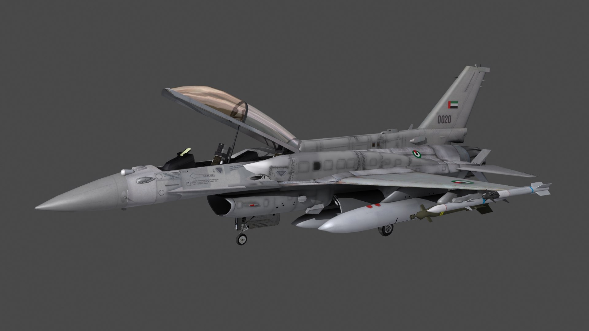 3D F-16 E And F With Mirage 2000 UAE - TurboSquid 1849979