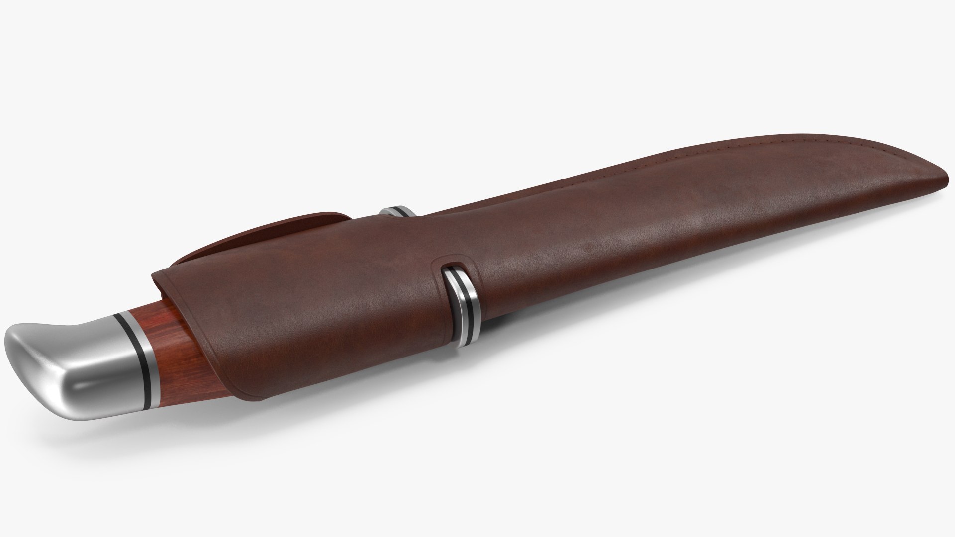 Hunting Knife And Leather Knife Sheath 2 3D Model - TurboSquid 2222993