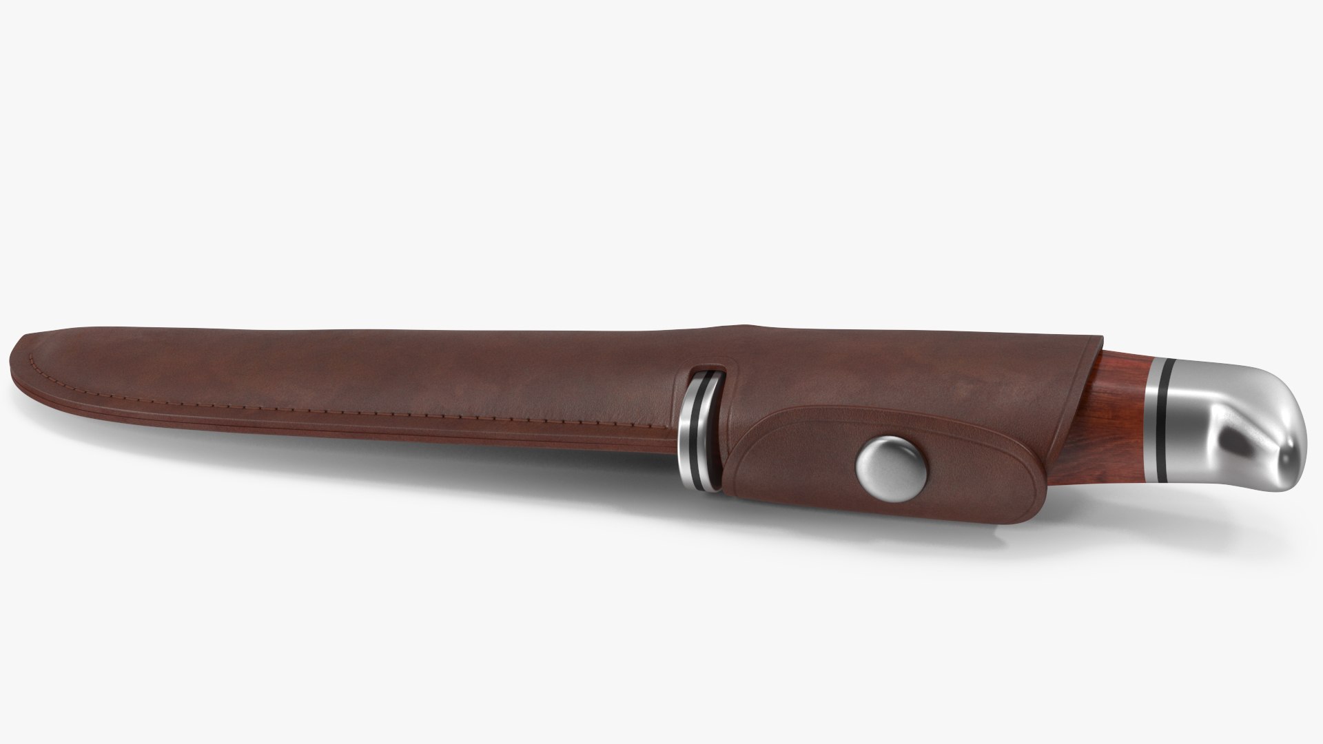 Hunting Knife And Leather Knife Sheath 2 3D Model - TurboSquid 2222993
