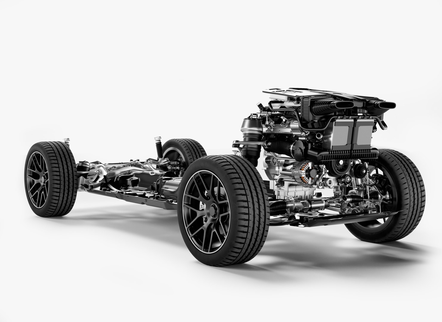 SUV Chassis Engine Wheels 3D - TurboSquid 2142489